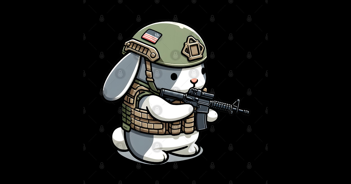 Tactical Rabbit - Rabbit - Posters and Art Prints | TeePublic