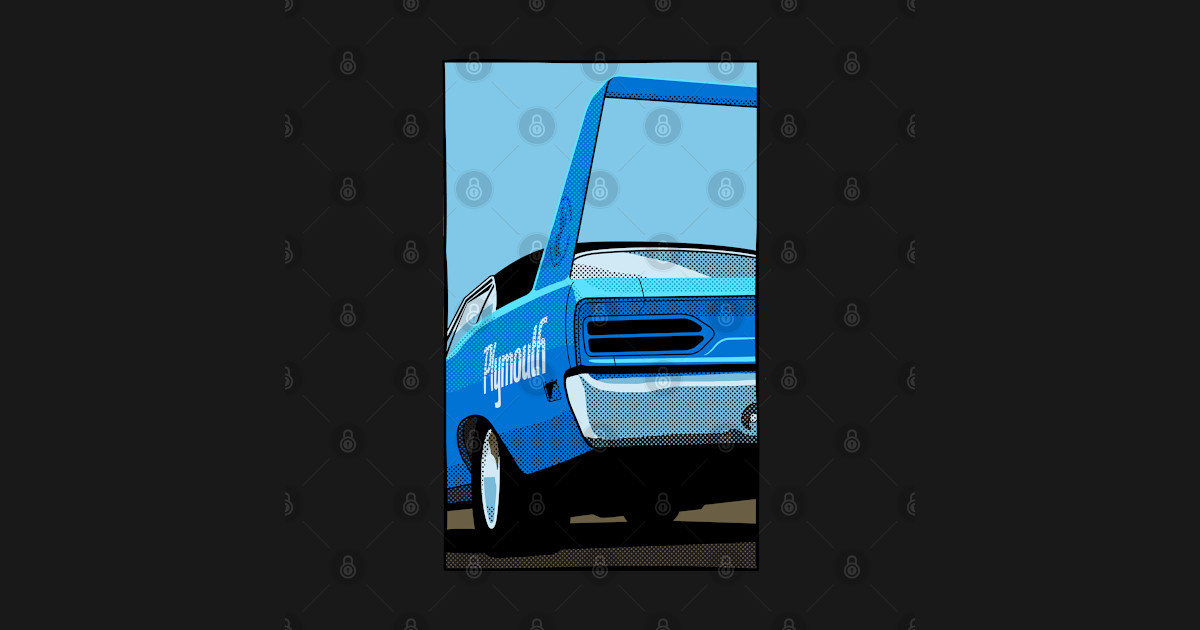 Roadrunner Superbird in petty blue - Plymouth Superbird - T-Shirt ...