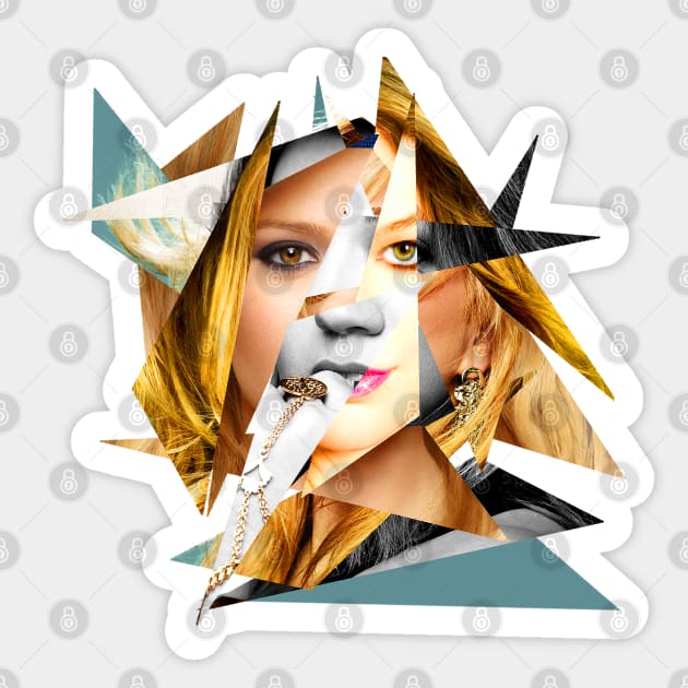 KC Face Cut - Kelly Clarkson - Sticker | TeePublic