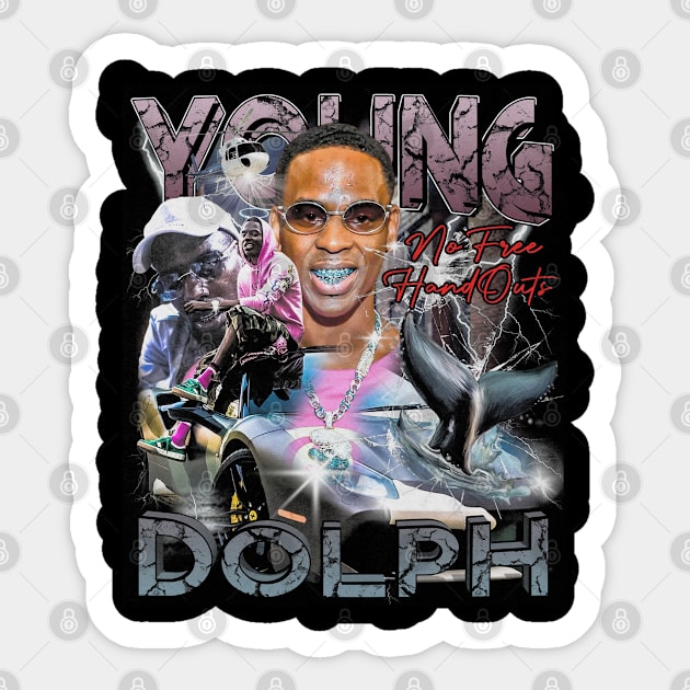 Young Dolph Hand Outs - Young Dolph - Sticker | TeePublic