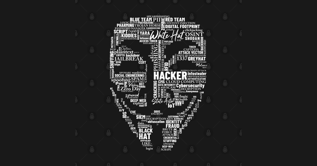 The Ultimate Hacker Cybersecurity Word Cloud - Hacker - T-Shirt | TeePublic