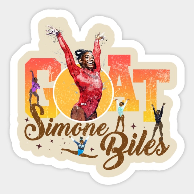 Goat Simone Biles - Simone Biles - Sticker | TeePublic