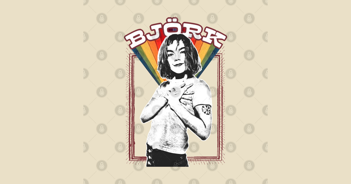 Björk / Vintage Style Aesthetic Fan Art Design - Bjork - T-Shirt ...
