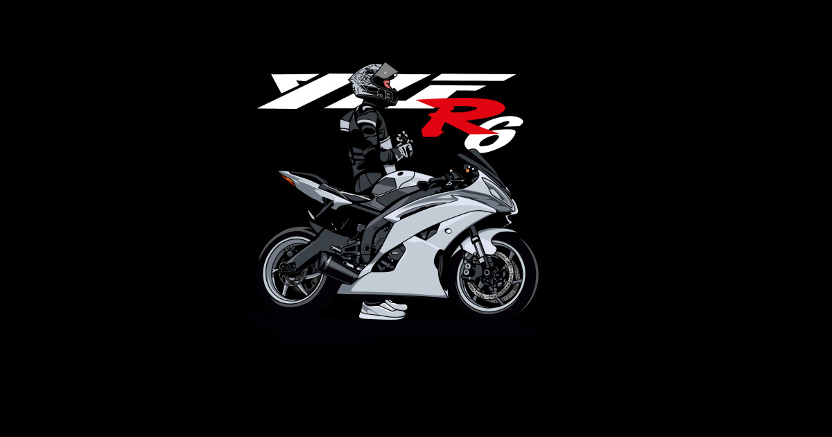 Pure Precision: Yamaha R6 in White - Yamaha - Sticker | TeePublic