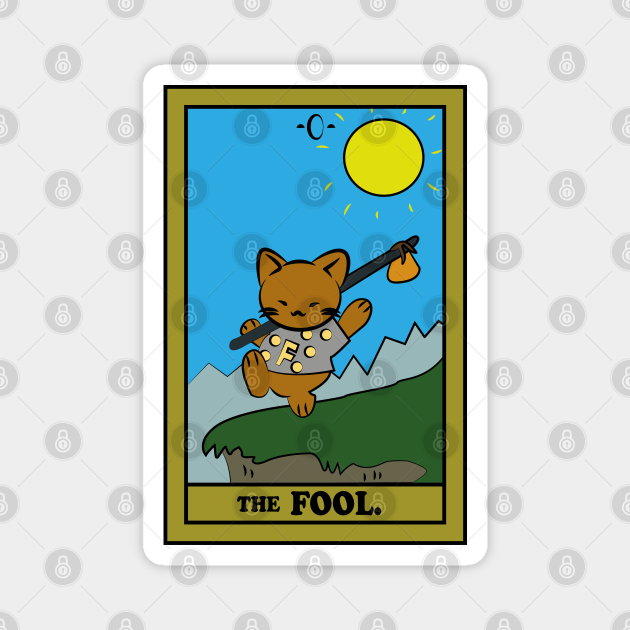 TAROT CARDS | THE FOOL. | CAT - Tarot - Magnet | TeePublic