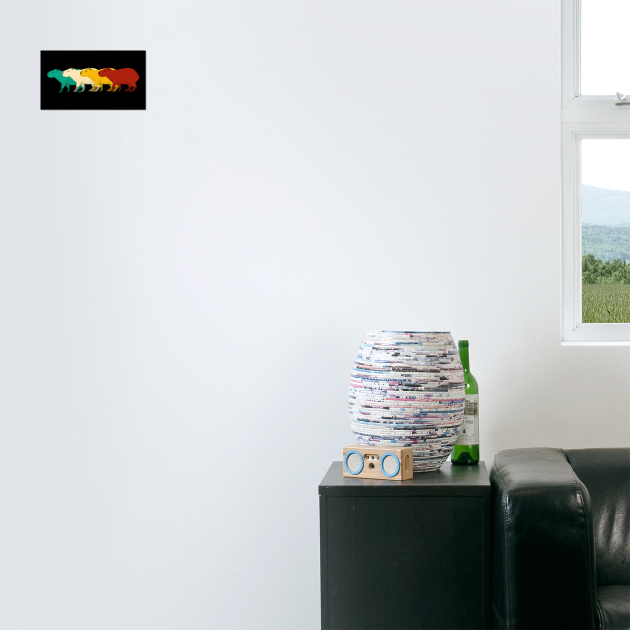 Rainbow Capybaras: A Splash of Fun and Friendship - Capybaras - Posters ...