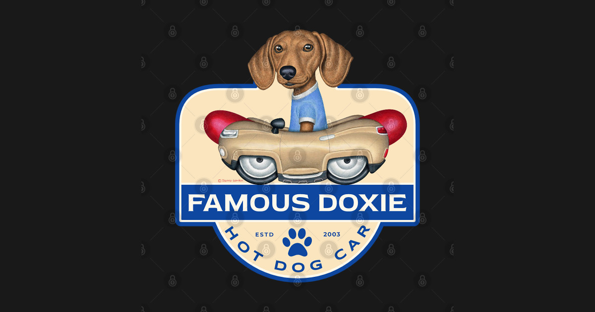 Doxie Hot Dog Car - Dachshund Dog - T-Shirt | TeePublic