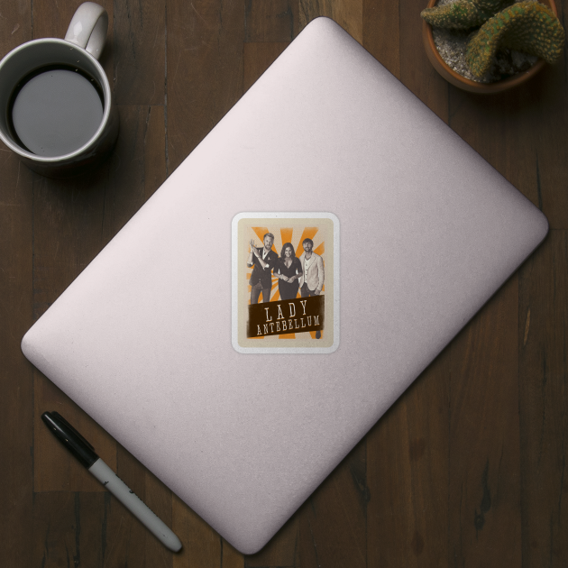 Vintage Aesthetic Lady Antebellum 80s - Lady Antebellum - Sticker ...