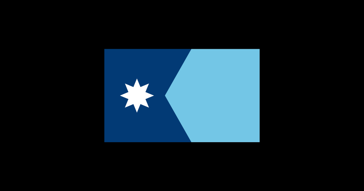 New Minnesota Flag Horizontal - Minnesota - Sticker | TeePublic