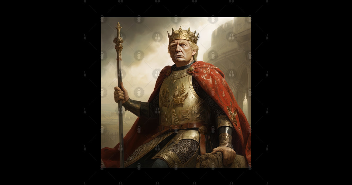 Trump as King - Tshirt Design - Patriotism - Sticker | TeePublic