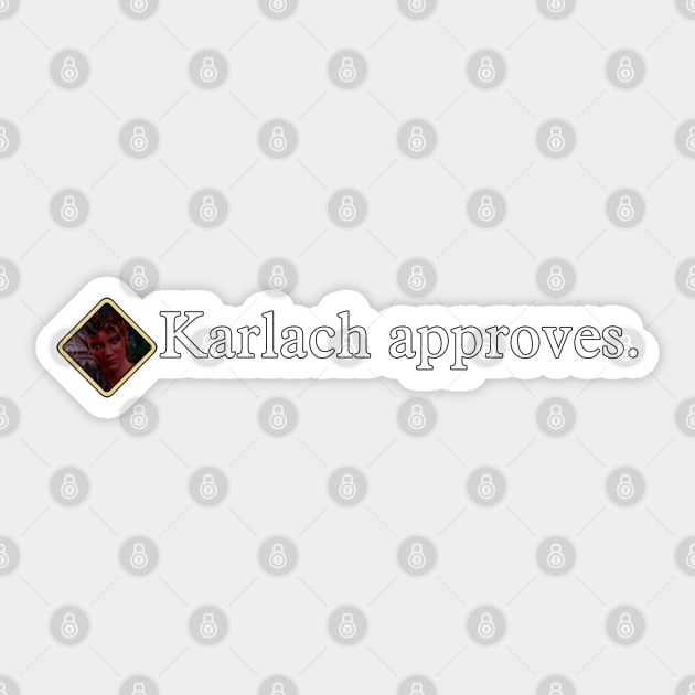 Karlach approves ~ Baldur's Gate 3 - Astarion - Sticker | TeePublic