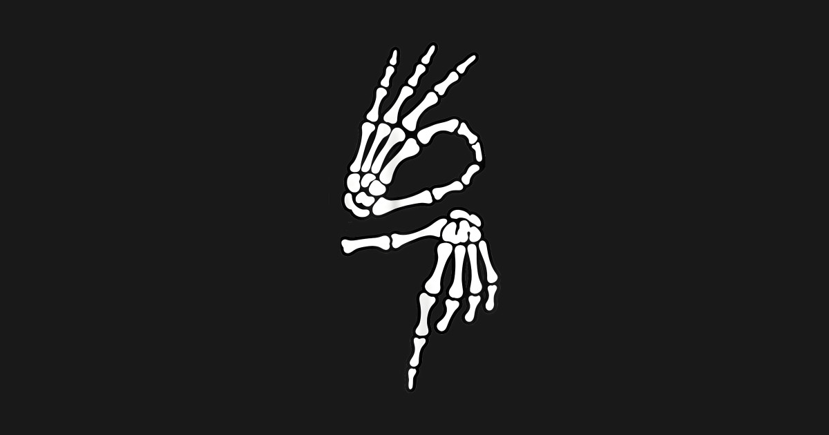 67 Skeleton Hand 6 7 Halloween Six Seven - Skeleton Hand Meme - T-Shirt ...
