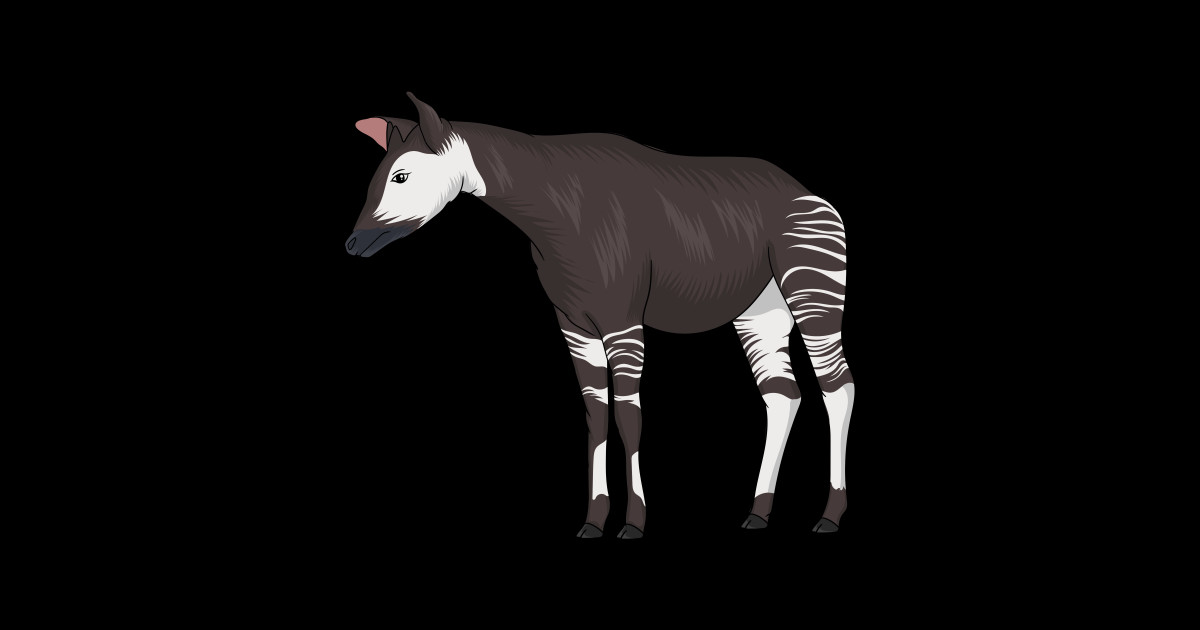 Okapi cartoon illustration - Okapi Cartoon Illustration - Sticker ...