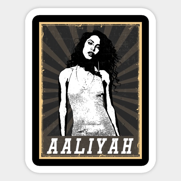 80s Style Aaliyah - Aaliyah - Sticker | TeePublic