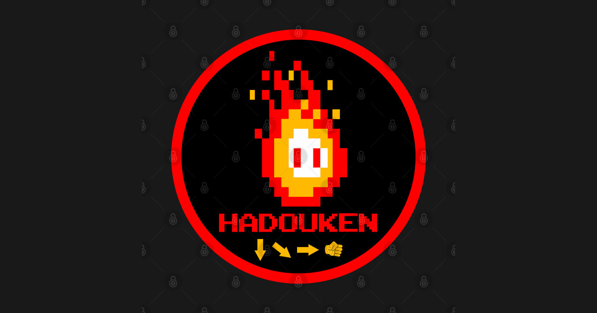 Hadouken Punch Pixel Art Model 2 - Funny - T-Shirt | TeePublic