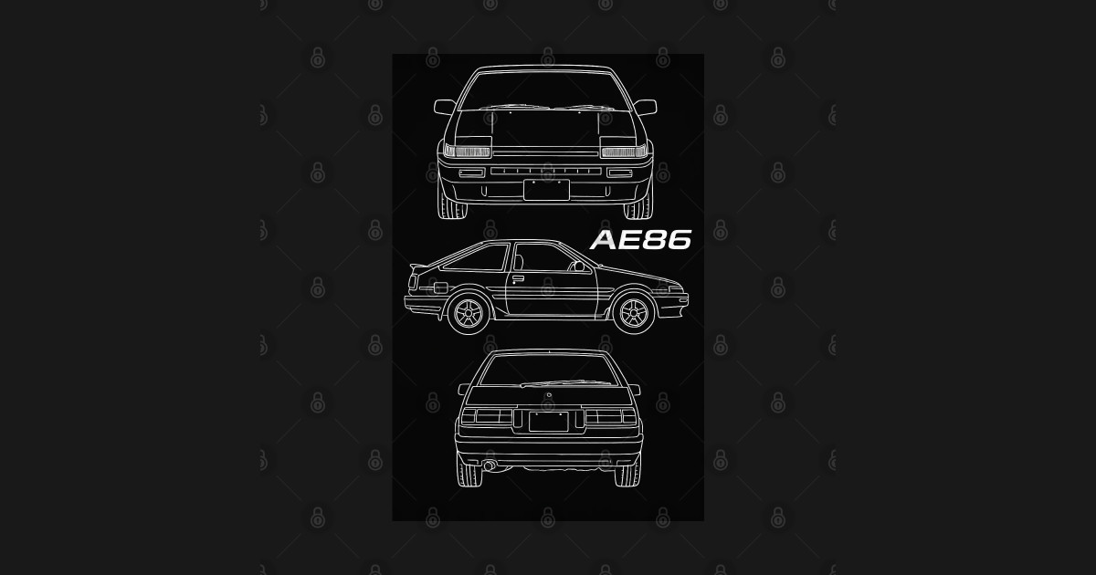 AE86 Blueprint - Ae86 - T-Shirt | TeePublic