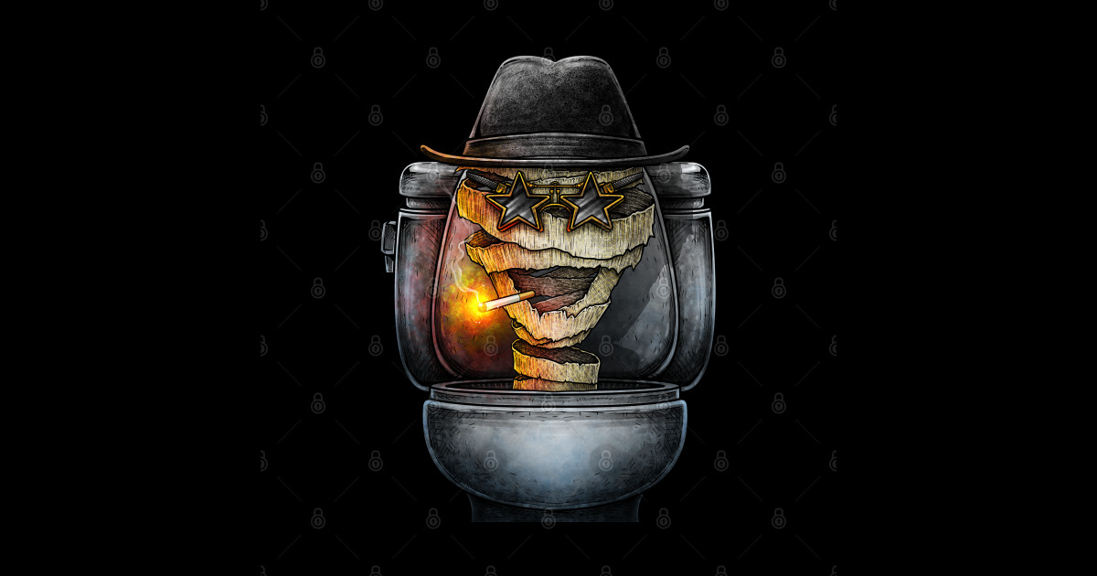 Horror toilet Monster #34 - Invisible - Posters and Art Prints | TeePublic