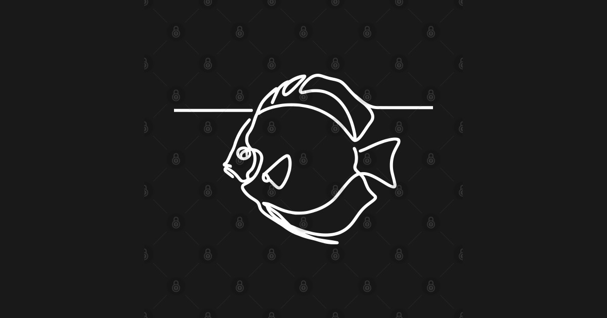 Discus Fish Line Drawing - Discus - T-Shirt | TeePublic