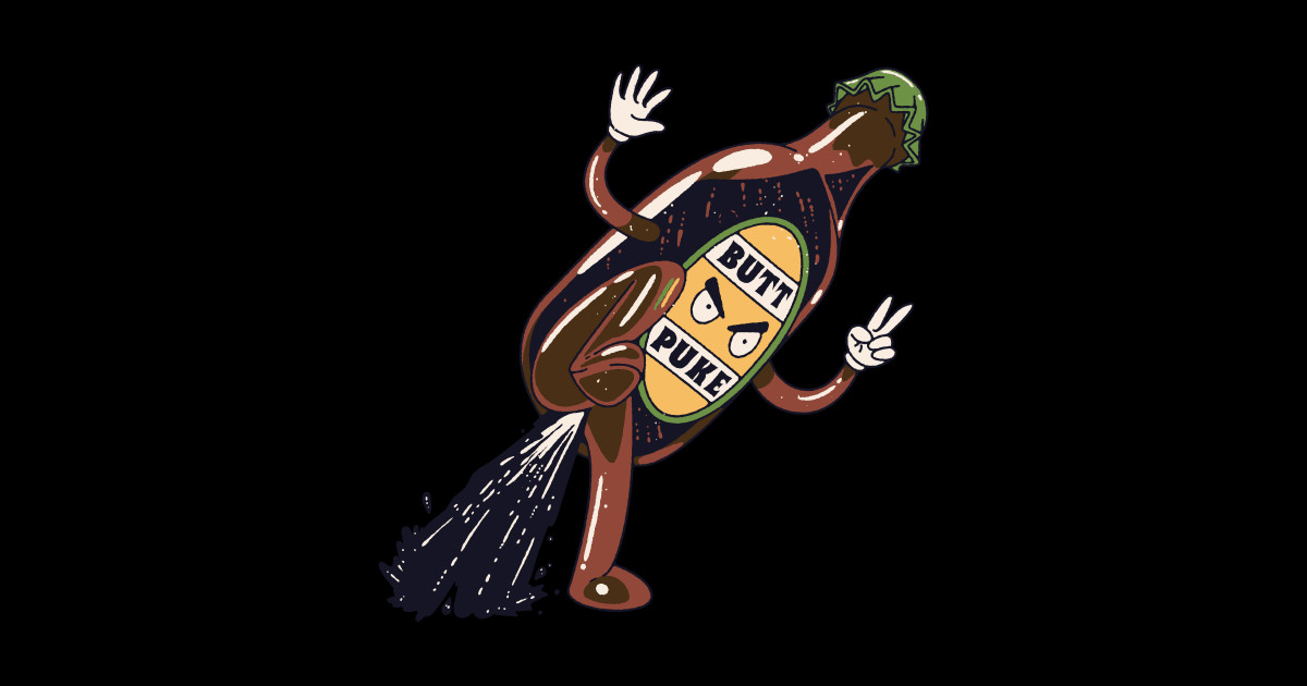 Butt Puke Beer (art print) - Beer - Sticker | TeePublic