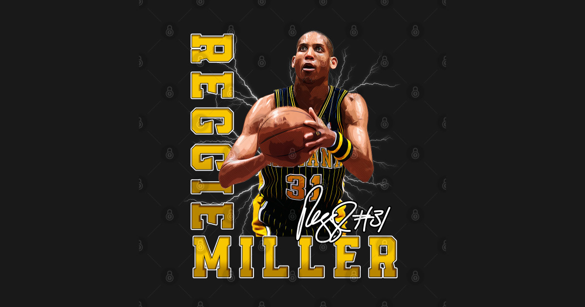 Reggie Miller Choke Sign Basketball Legend Signature Vintage Retro 80s ...