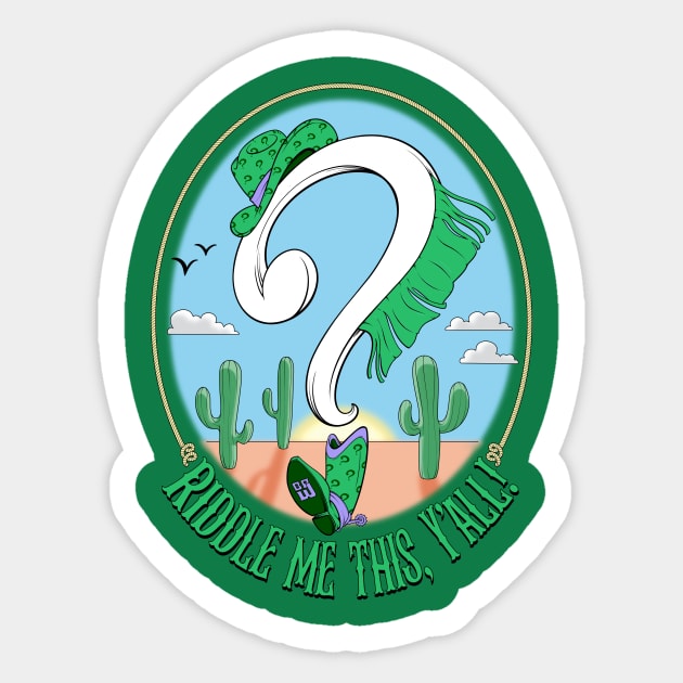 Cowboy Riddler! - Wrestling - Sticker | TeePublic