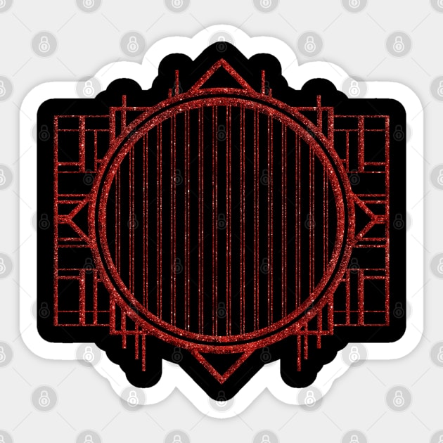red burlesque glitz and glam art deco pattern - Burlesque - Sticker ...