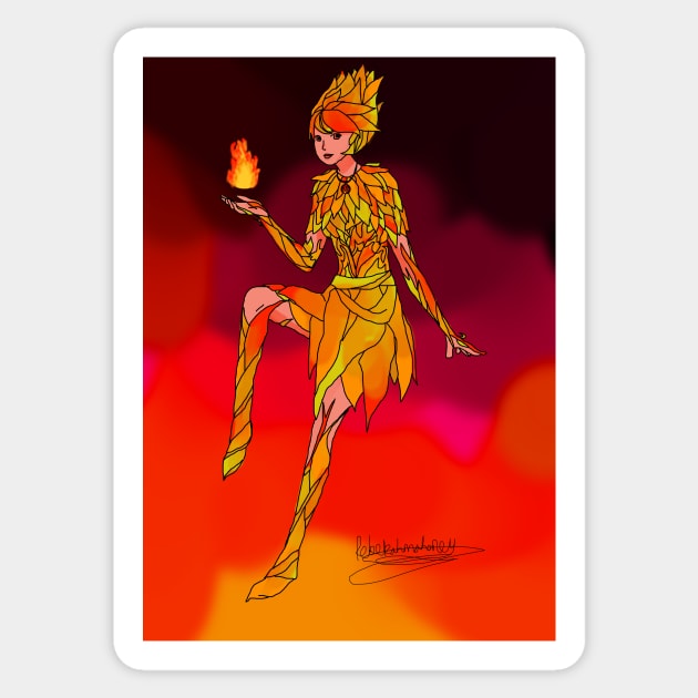 Fire Element - 4elements - Sticker | TeePublic