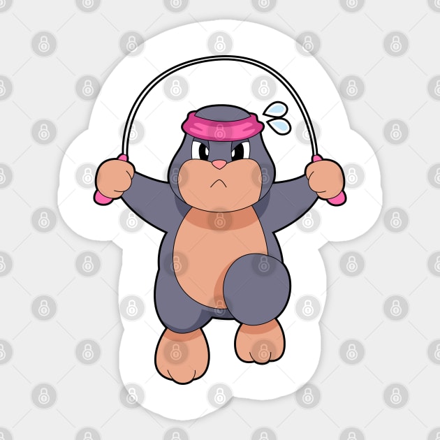 Mole Fitness Rope - Mole - Sticker | TeePublic