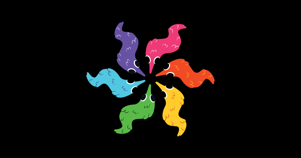 Rainbow Worms - Worm On A String - Sticker | TeePublic