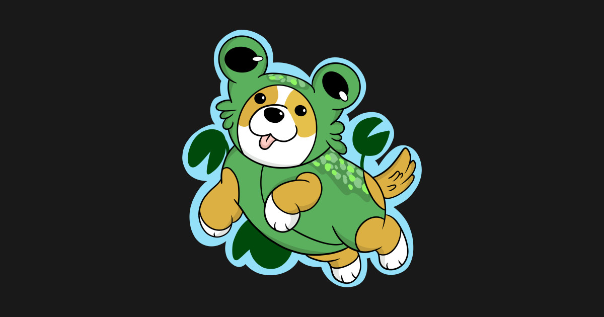 Cute Froggy Corgi - Kawaii Corgi - T-Shirt | TeePublic