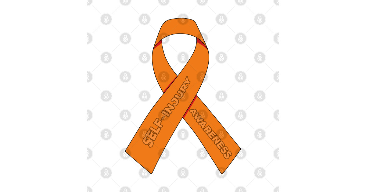 Self-Injury Awareness - Awareness Ribbon - T-Shirt | TeePublic