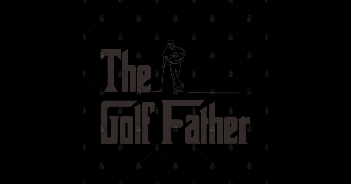 The Golf Father Line Art Style - Golf Player - Posters and Art Prints ...