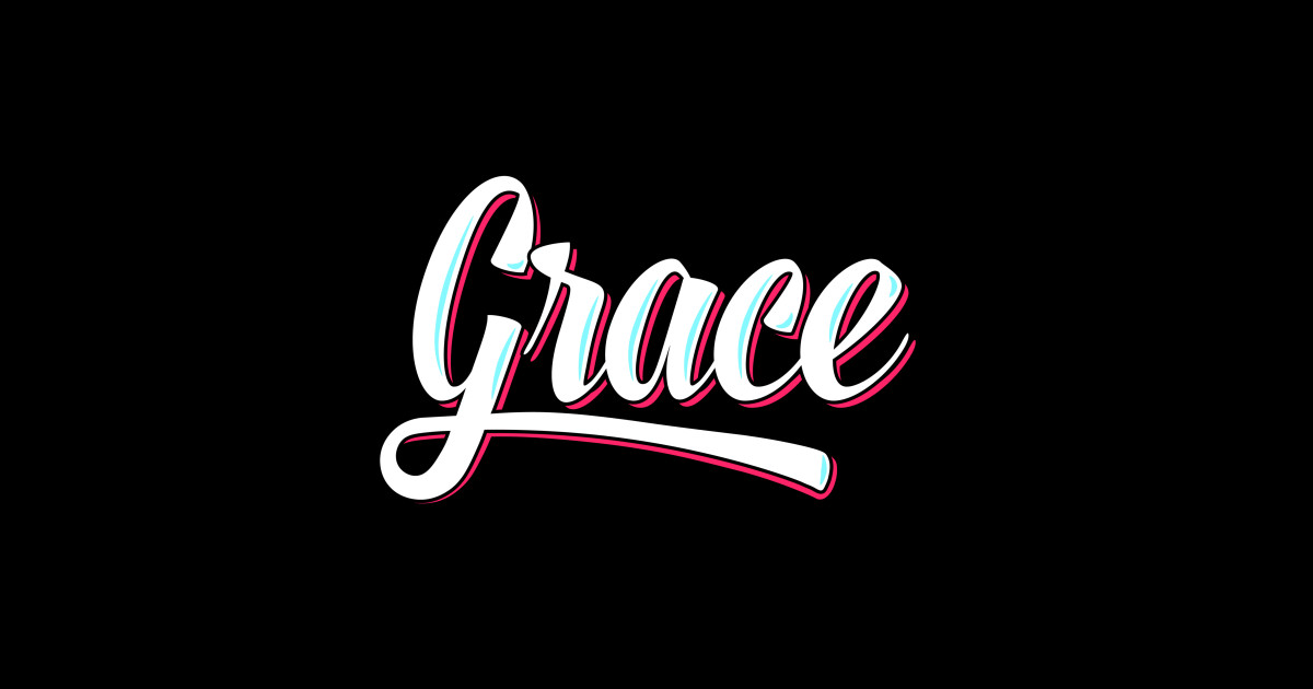 Christian Grace Typographic Design - Christian Gift - Sticker | TeePublic