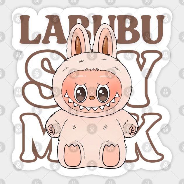Soy Milk Labubu - Labubu - Sticker | TeePublic