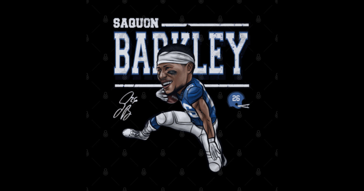 Saquon Barkley New York G Cartoon - Saquon Barkley - Posters and Art ...