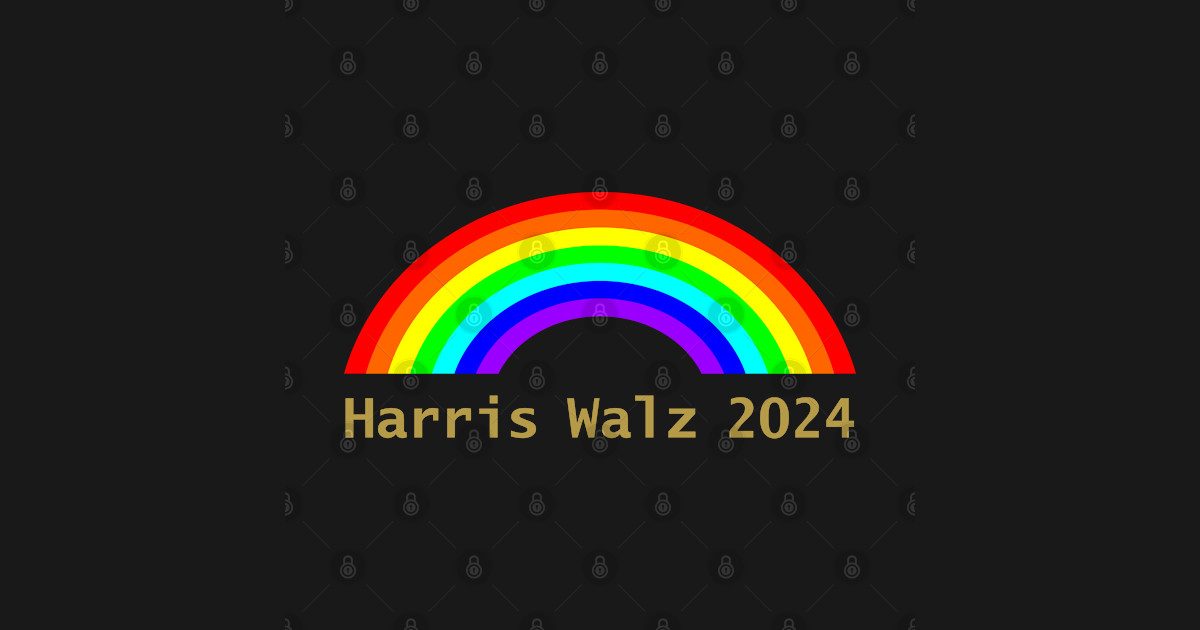 Rainbow Harris Walz 2024 FRONT AND BACK PRINT - Harris Walz - T-Shirt ...