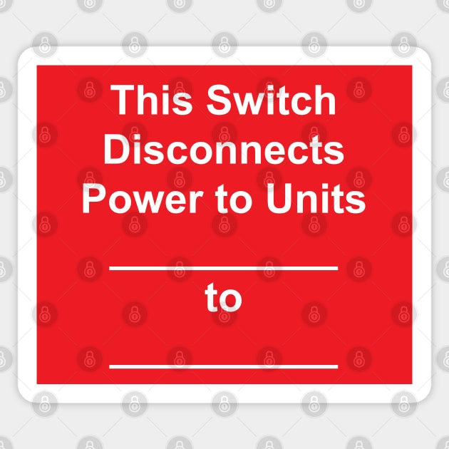 Disconnect Switch Residential Units Label - Disconnect Switch - Sticker ...