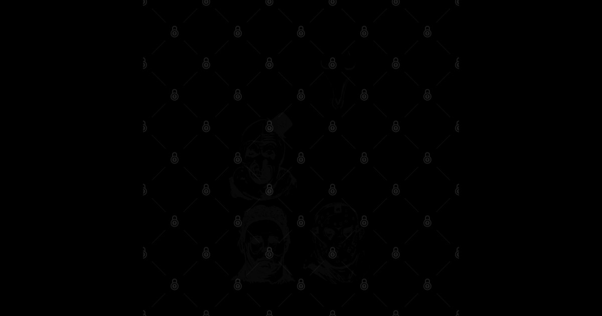 Horror Slasher Collage Black and White Sketches - Slasher Movies ...