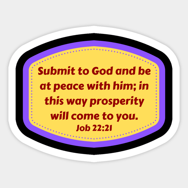 Bible Verse Job 22:21 - Job 22 21 - Sticker | TeePublic