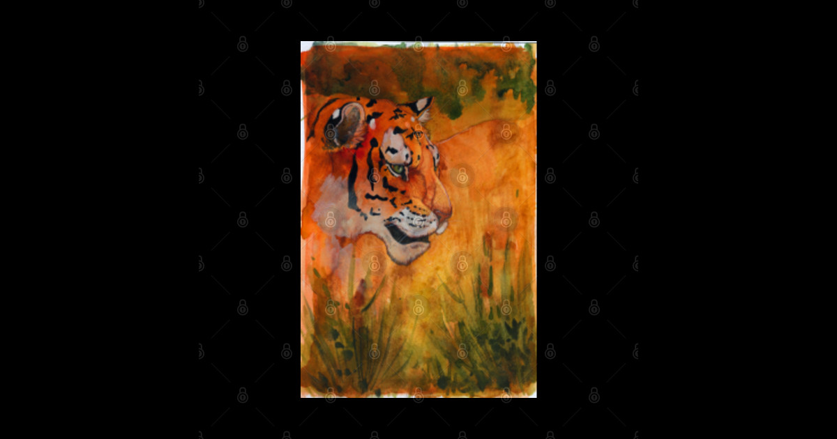 Tiger Abstract in Rust - Tiger - Sticker | TeePublic