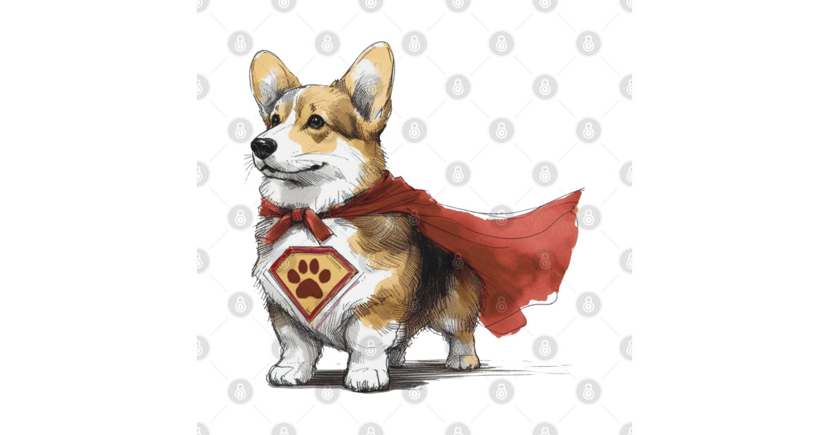 SUPER CORGI - Corgi Superhero - T-Shirt | TeePublic