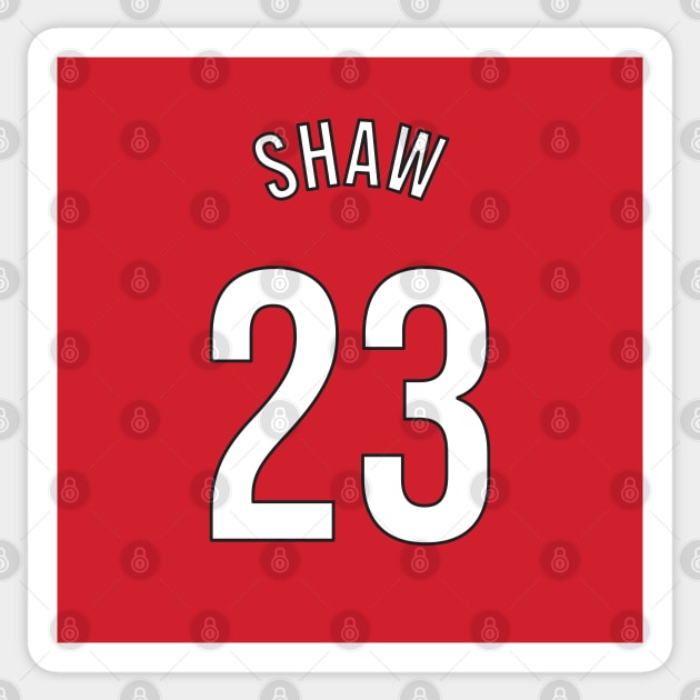 Shaw 23 Home Kit - 22/23 Season - Luke Shaw - Sticker | TeePublic