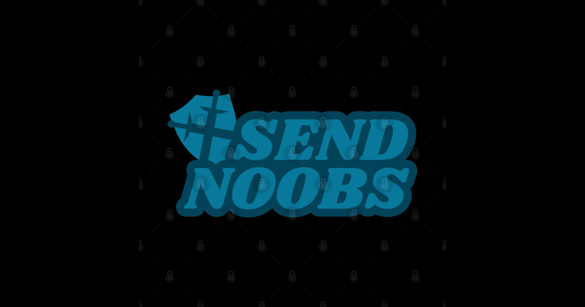 Send Noobs - funny gamer pun - Send Noobs - Sticker | TeePublic