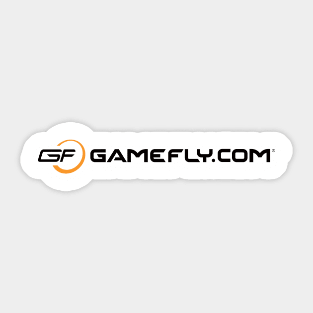GF Retro Horizontal Logo Black - Gamefly - Sticker | TeePublic