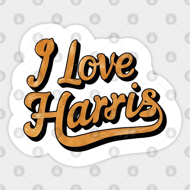 I love harris - Kamala Harris - Sticker | TeePublic