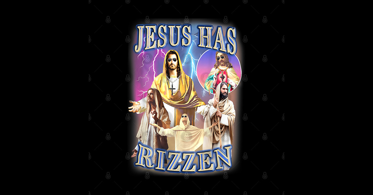 Jesus Has Rizzen - He Is Rizzen Jesus Rizz - Jesus Has Rizzen - Sticker ...