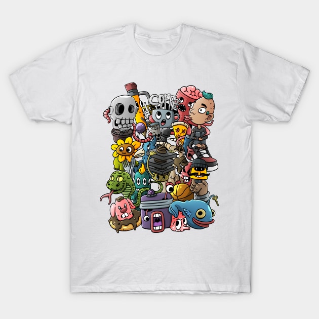Cartoon Doodle Art - Doodle Art Work - T-Shirt | TeePublic