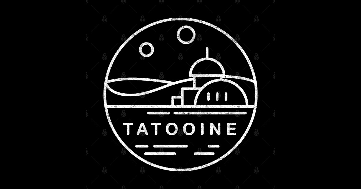 Tatooine - modern vintage logo - Tatooine - Sticker | TeePublic