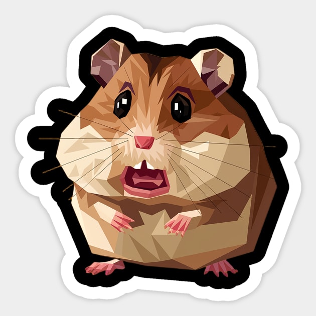 Scared Hamster meme - Scared Hamster Meme - Sticker | TeePublic