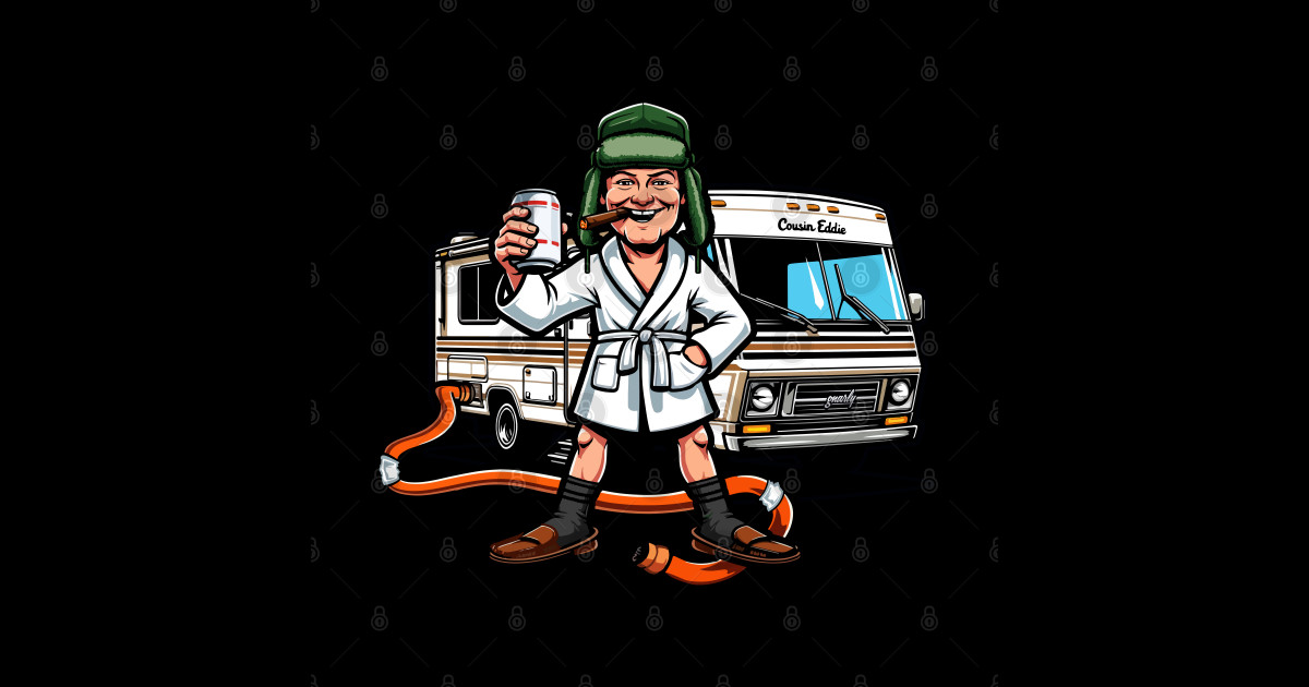 Cousin Eddie and RV Cartoon Character from Christmas Movie - Cousin ...